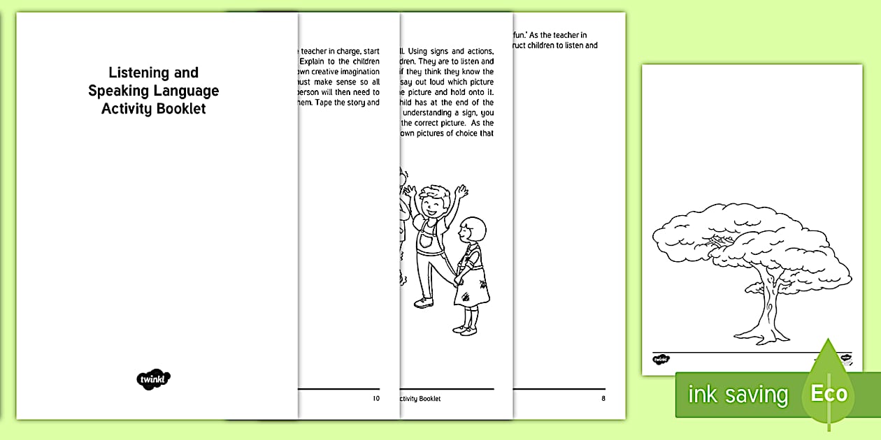 Listening and Speaking Language Activity Booklet - Twinkl