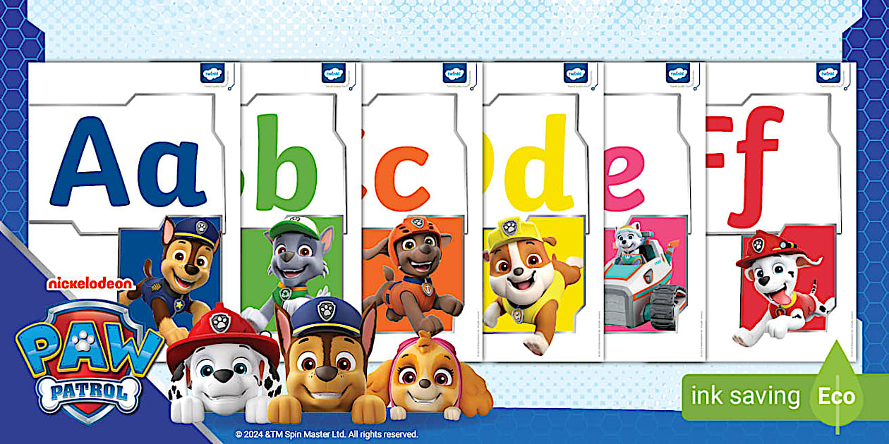 FREE! - PAW Patrol: Alphabet Posters - Twinkl