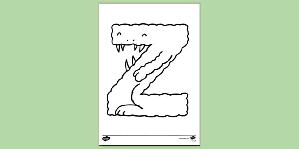 Letter 'Z' Colouring | Colouring Sheets (Teacher-Made)