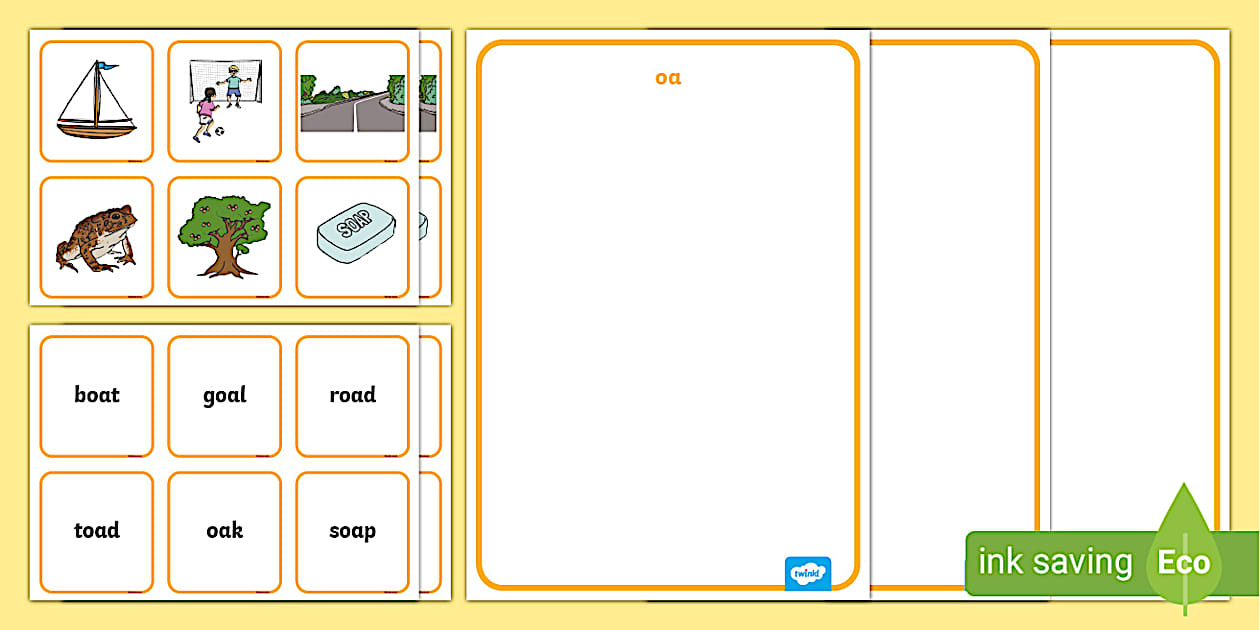 oa Sound Family Sorting and Matching Activity Pack - Twinkl