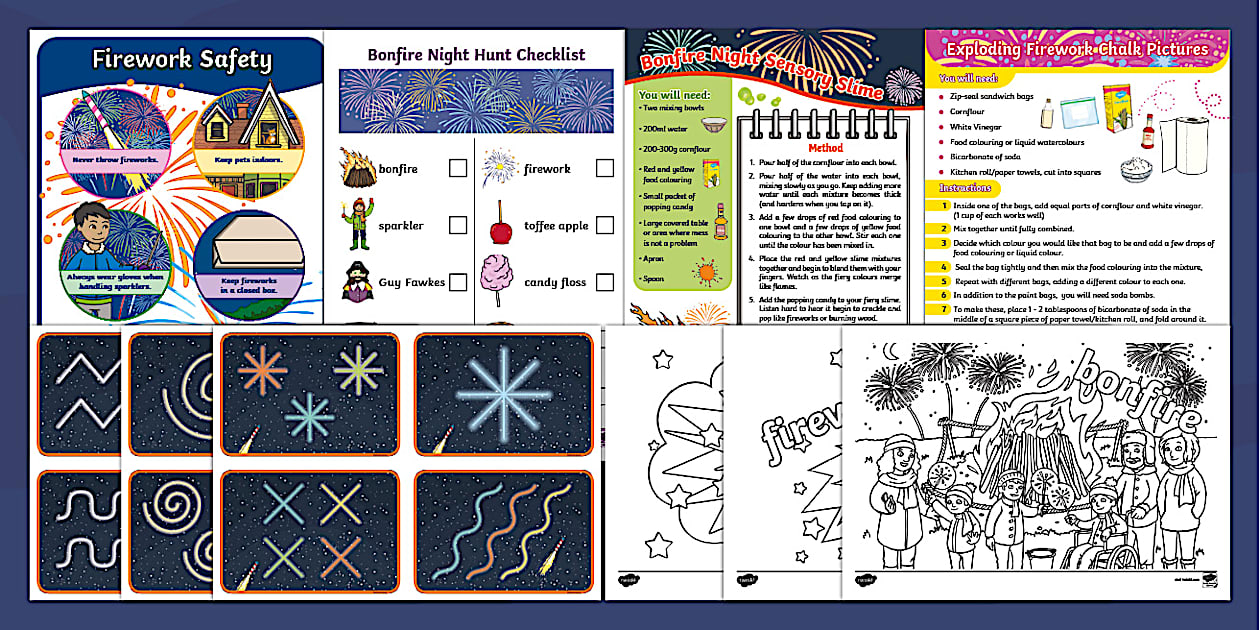 EYFS Bonfire Night and Fireworks Resource Pack (2-3 years)
