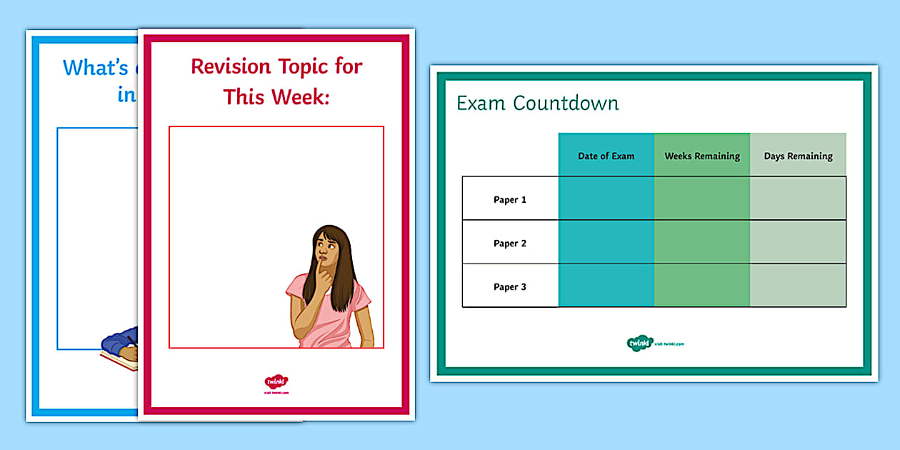 Maths Exam Countdown Display Pack (Teacher-Made) - Twinkl