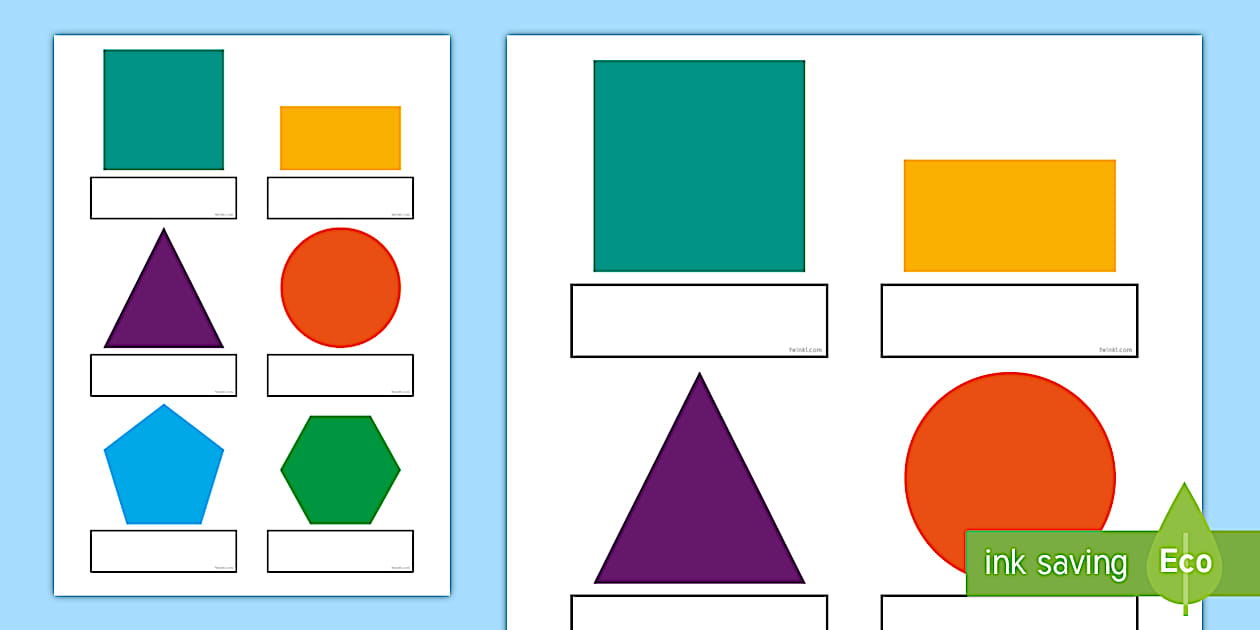 2D Shapes Self-Registration Labels - 2D Shapes Poster Welsh