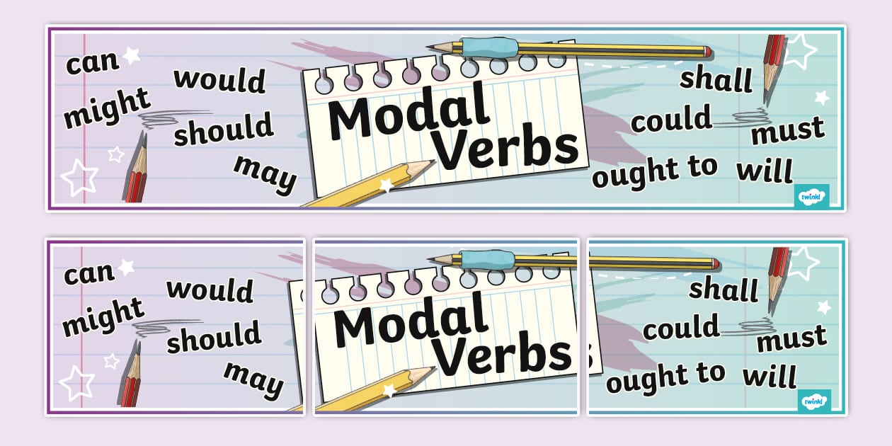 Modal Verbs Display Banner (professor feito) - Twinkl