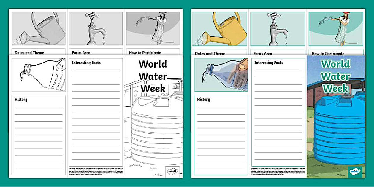 World Water Week Leaflet Template (teacher made) - Twinkl