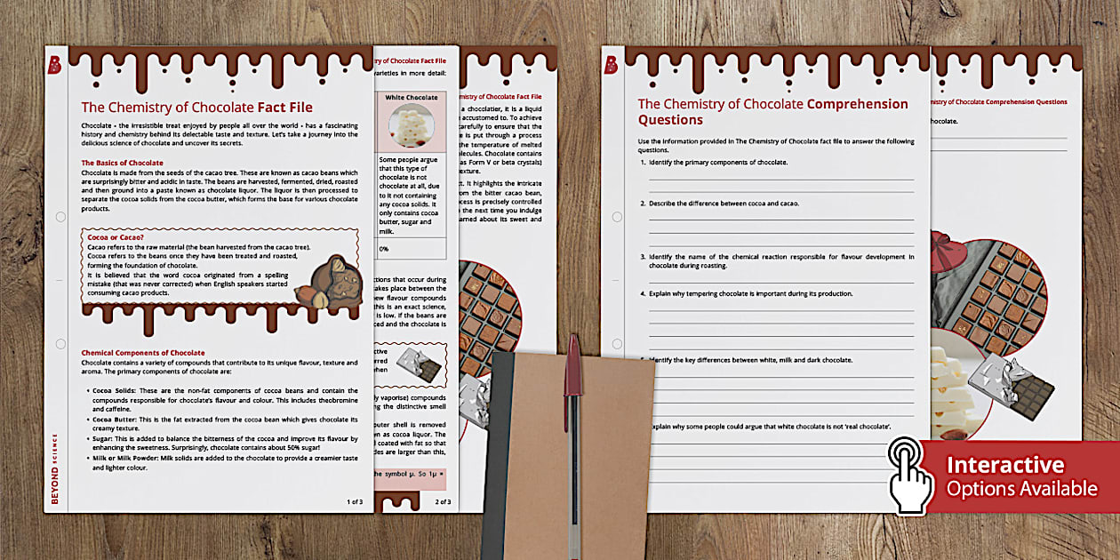 The Chemistry of Chocolate (teacher made) - Twinkl