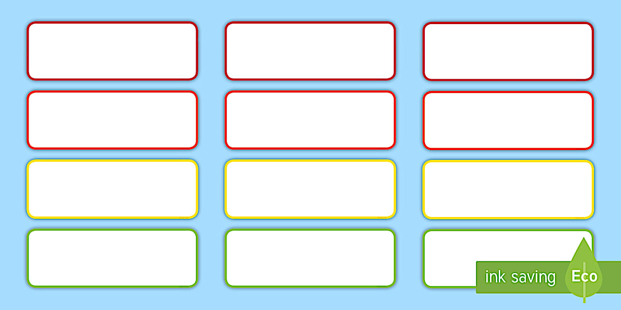 Editable Small Tray Label Templates - Classroom Resources