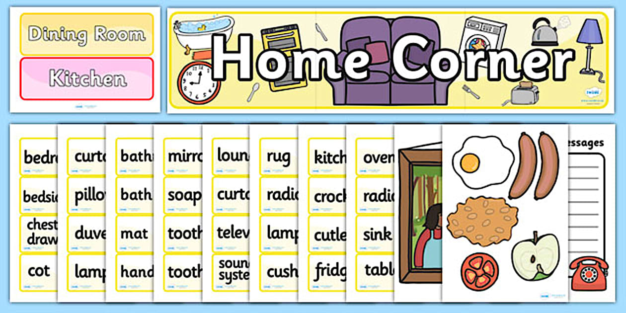 Home Corner Role Play Pack | Aistear | Display Ideas