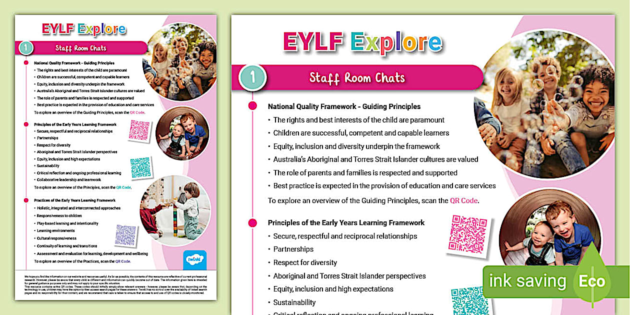 EYLF Version 2.0 Explore Vol 1 - Twinkl