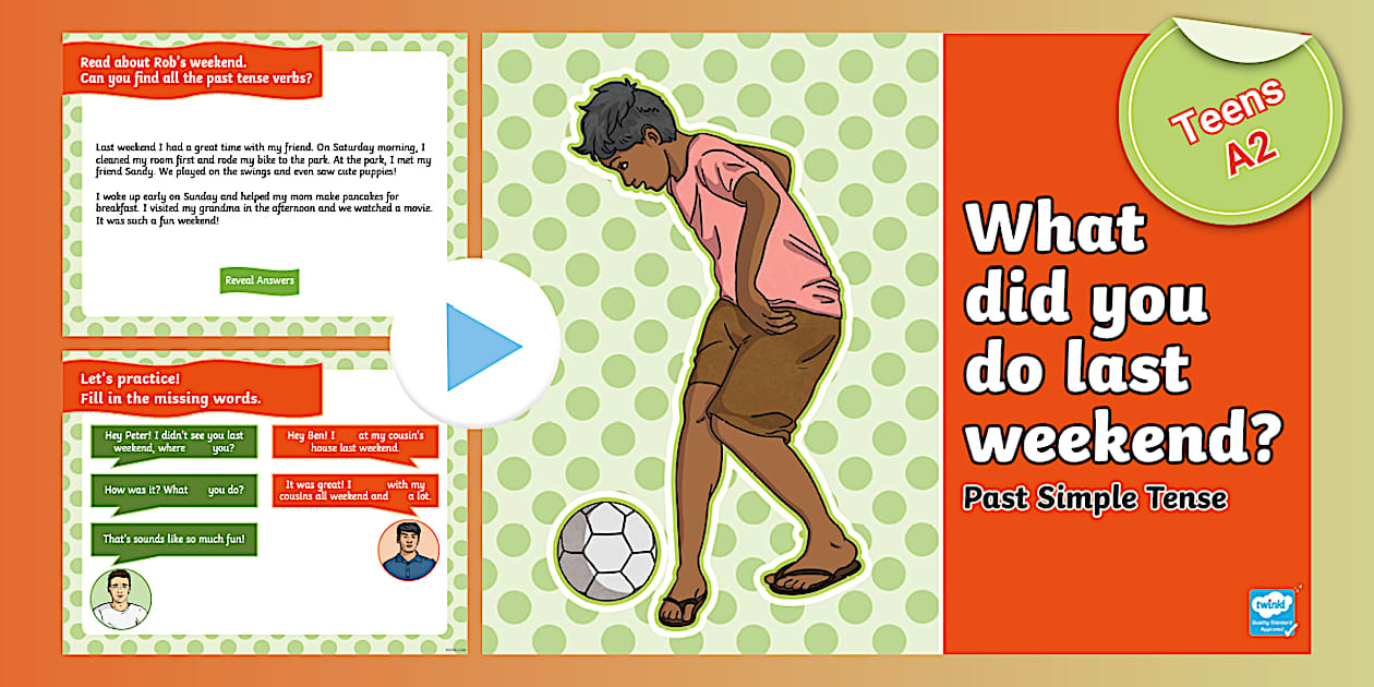 Past Simple Tense Weekend Activities PowerPoint [Teens, A2]