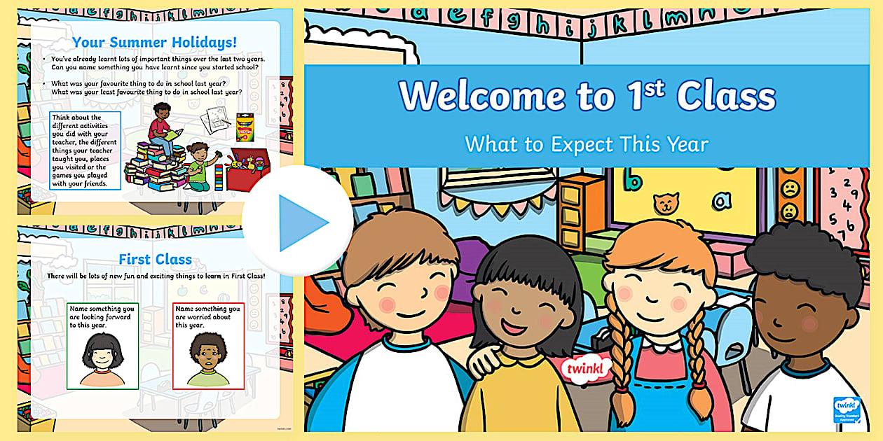 First Day of School PowerPoint | 1st Class | Twinkl Resources