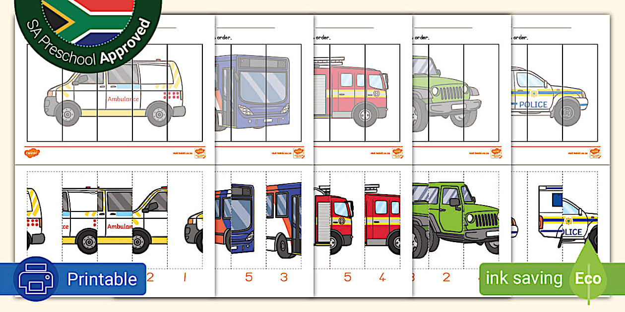 Transport: Puzzle Strips Activity (teacher made) - Twinkl
