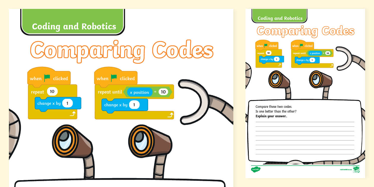 Robotics and Coding -Block-based Code -Comparing Codes