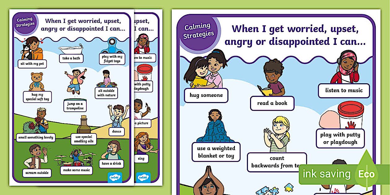 Editable Calming Strategies Poster (teacher made) - Twinkl