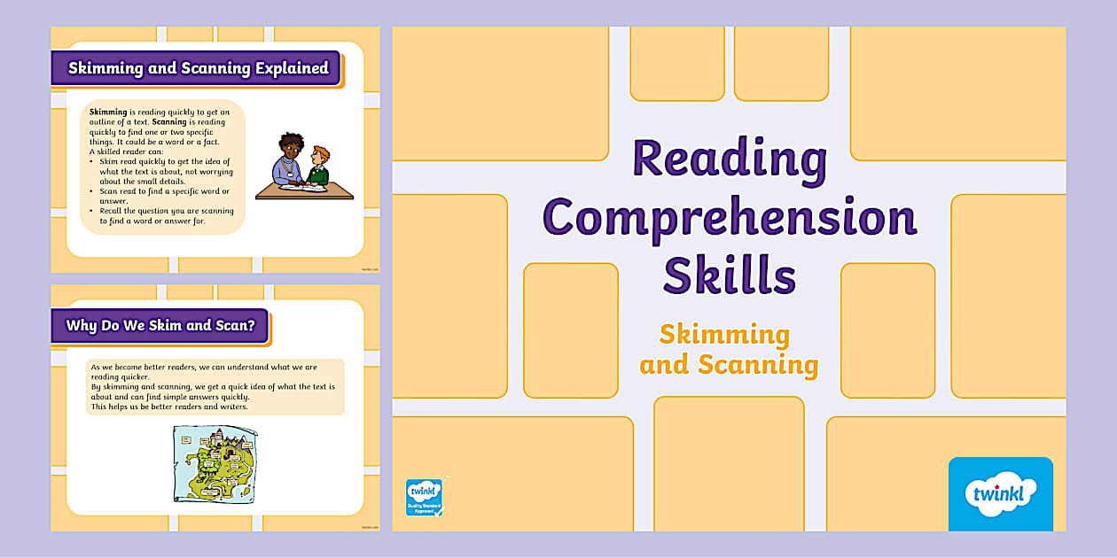 Reading Comprehension Skills: Skimming and Scanning PowerPoint (Year 3-4)