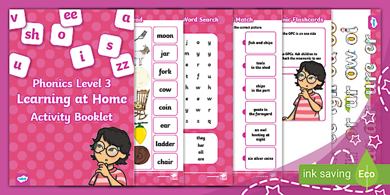 Phase 3/Phonics Level 3 Learning at Home Activity Booklet