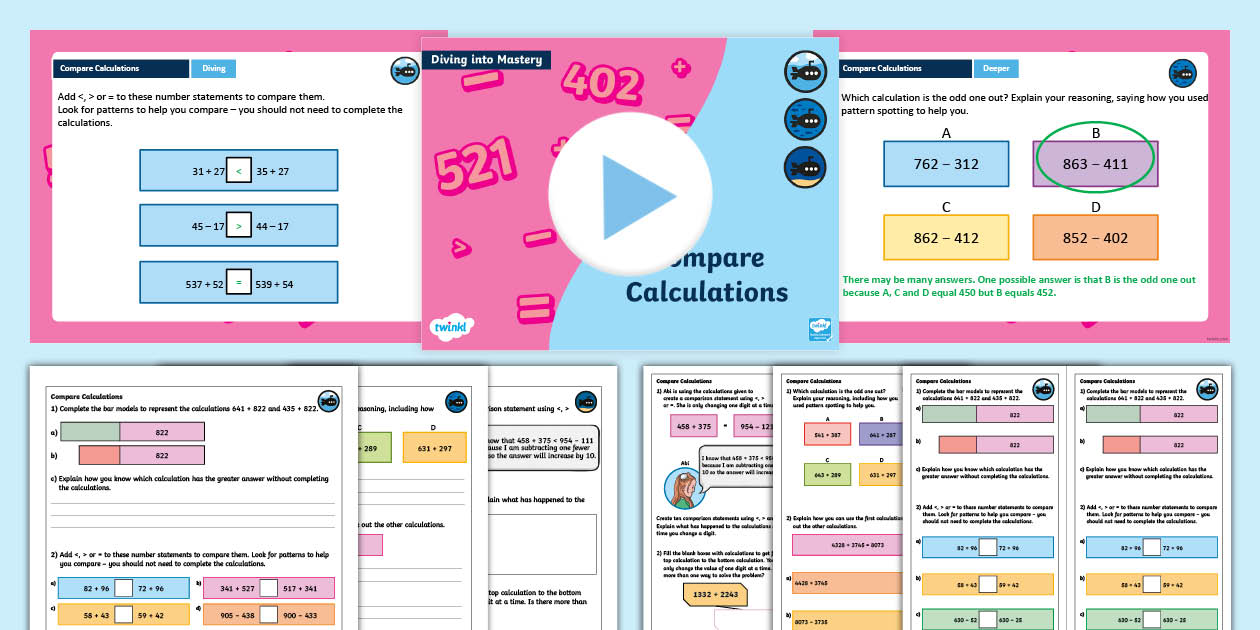 👉 Y5 DiM: Step 7 Compare Calculations Teaching Pack