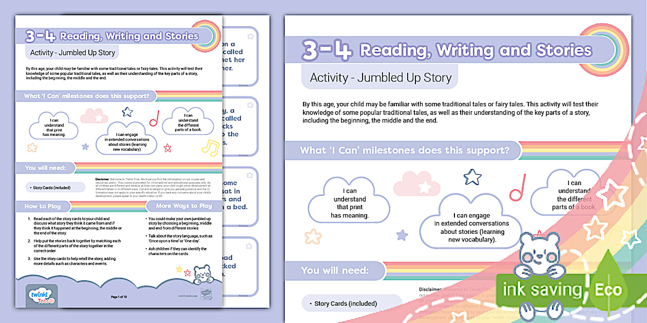 Jumbled Up Story Activity For Ages 3-4 | Twinkl Tots