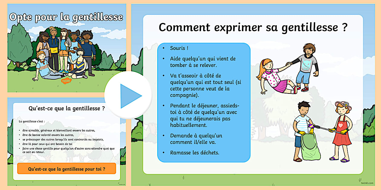 Leçon journée de la gentillesse | Ressource pédagogique