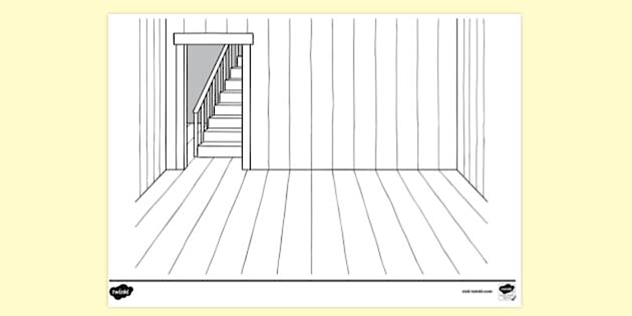 Empty Traditional Room Colouring Sheet | Colouring Sheets