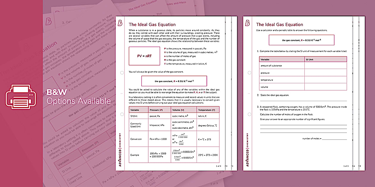 The Ideal Gas Equation | A Level Chemistry | Beyond
