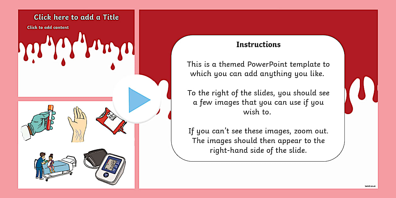 Blood Themed Editable PowerPoint Template (Teacher-Made)