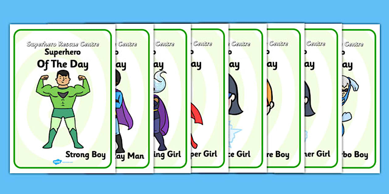 Superhero Rescue Centre Role Play Superhero Of The Day Poster-superhero ...