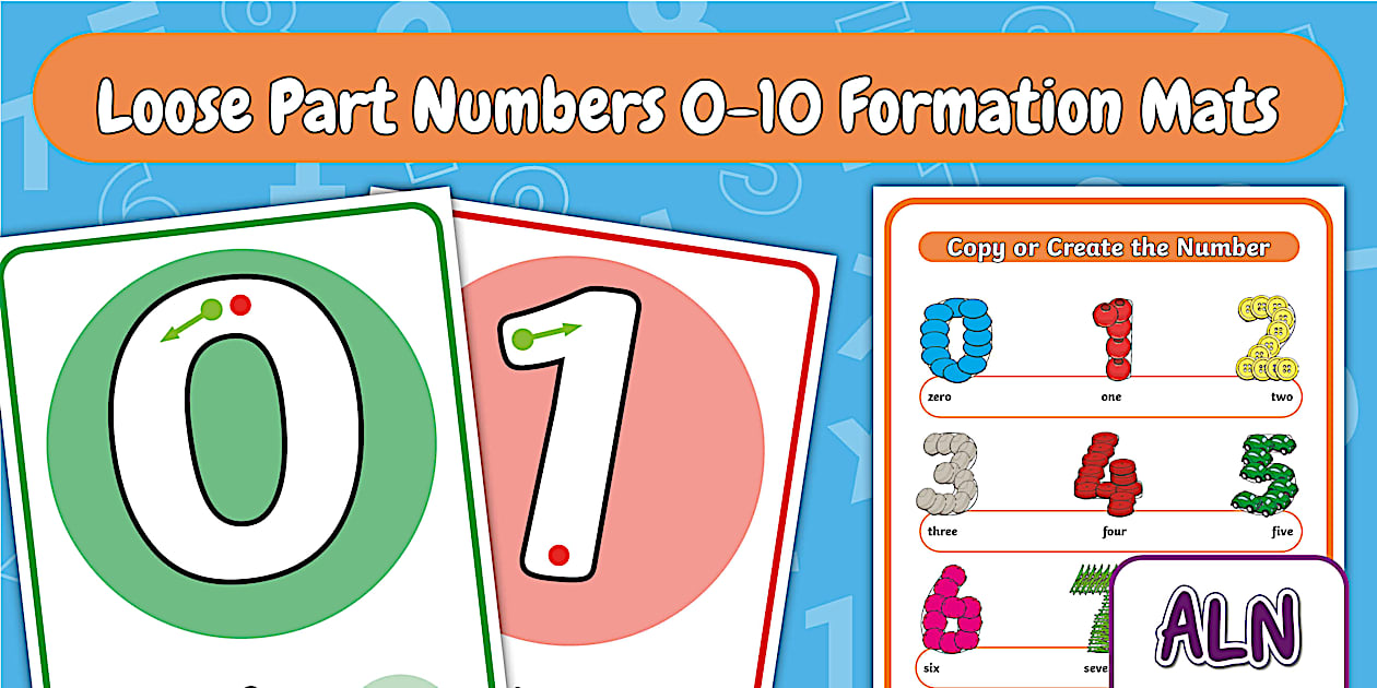 Loose Part Numbers 0-10 Formation Mats