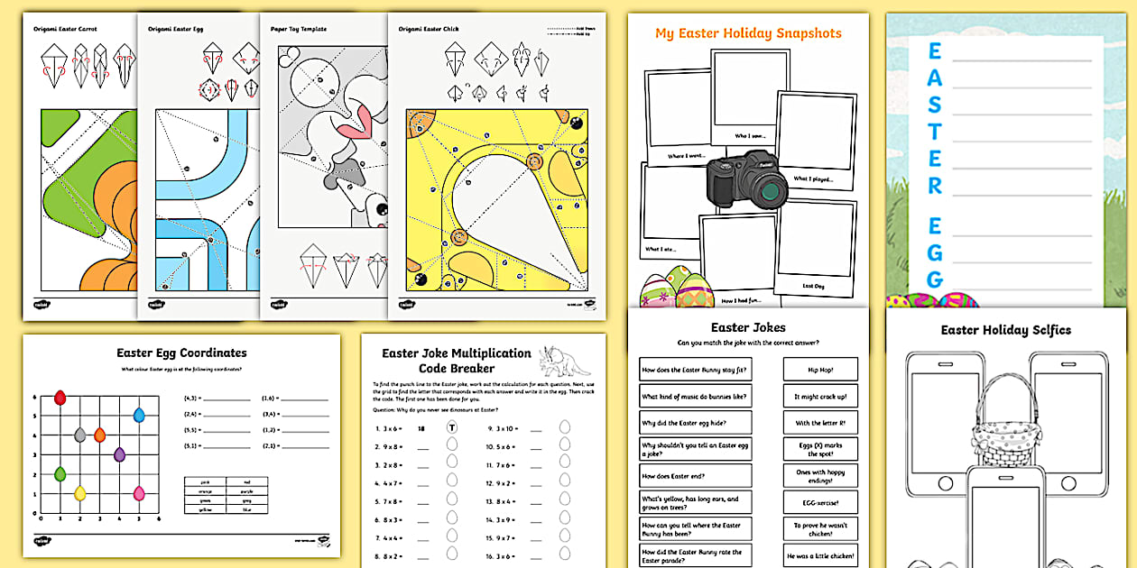KS2 Easter Homework Resource Pack (teacher made) - Twinkl