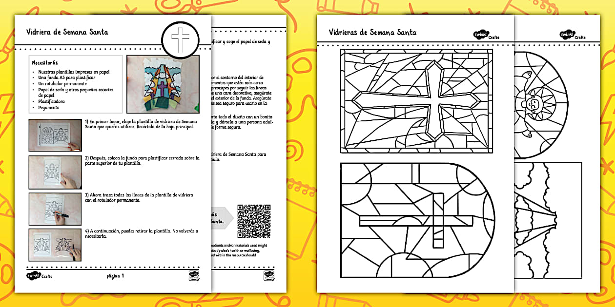 Manualidad: Vidriera de Semana Santa - Twinkl Crafts