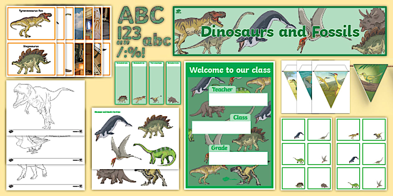 Dinosaur Classroom Wall Display | Fossils | South Africa