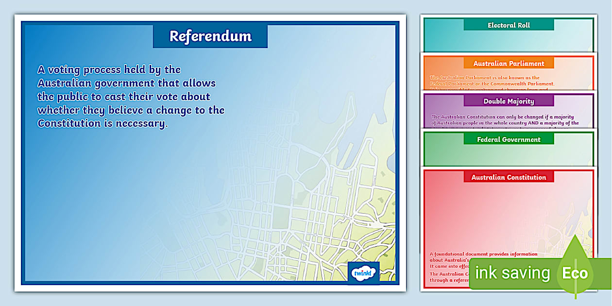 Australian Referendum Vocabulary Display Posters - Twinkl