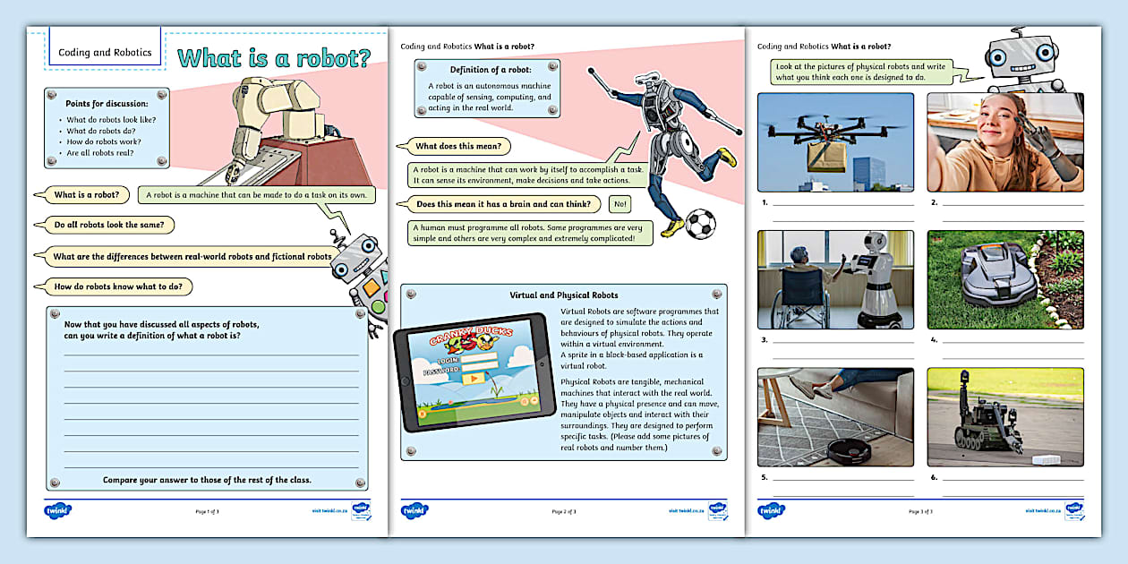 Robotics And Coding What Is A Robot Twinkl