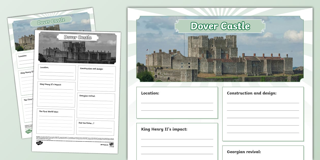 Dover Castle KS2 Fact File Template (teacher made) - Twinkl