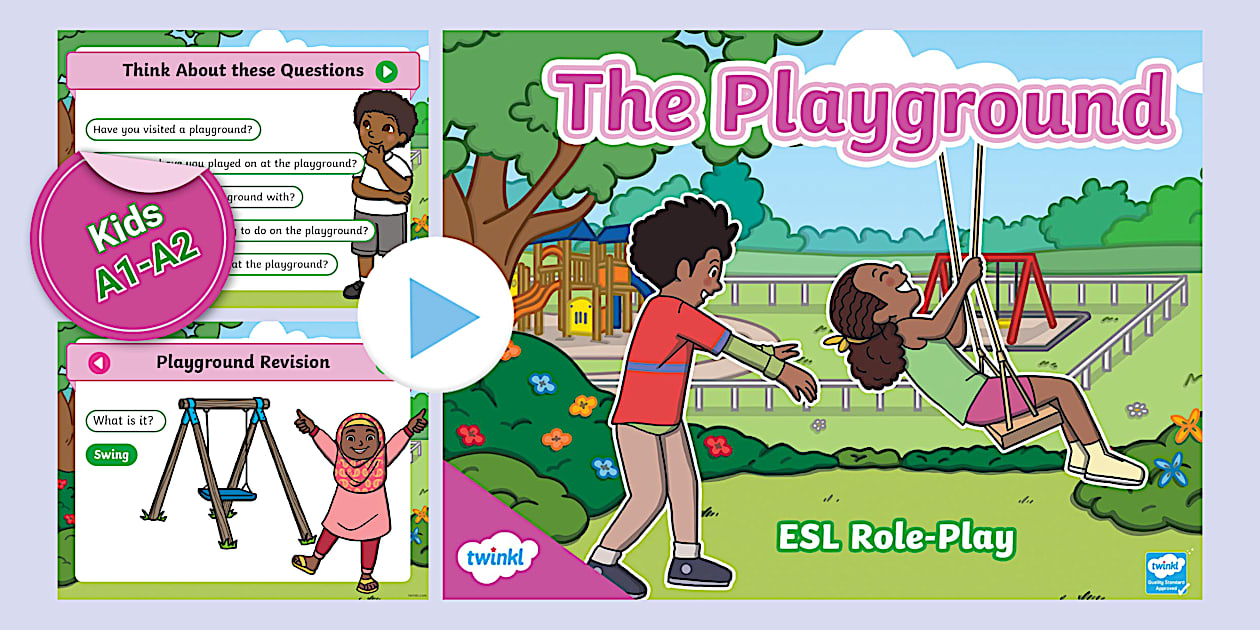 ESL Role-Play: The Playground PPT [Kids, A1] (teacher made)