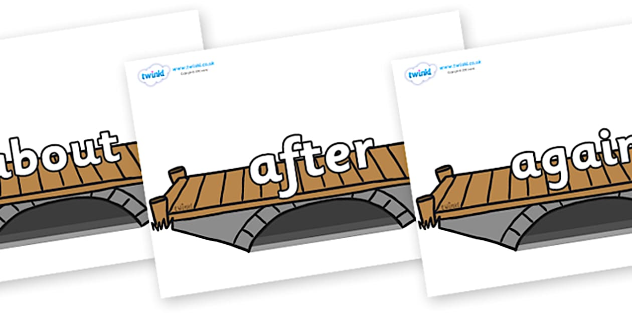 KS1 Keywords on Bridges (teacher made) - Twinkl