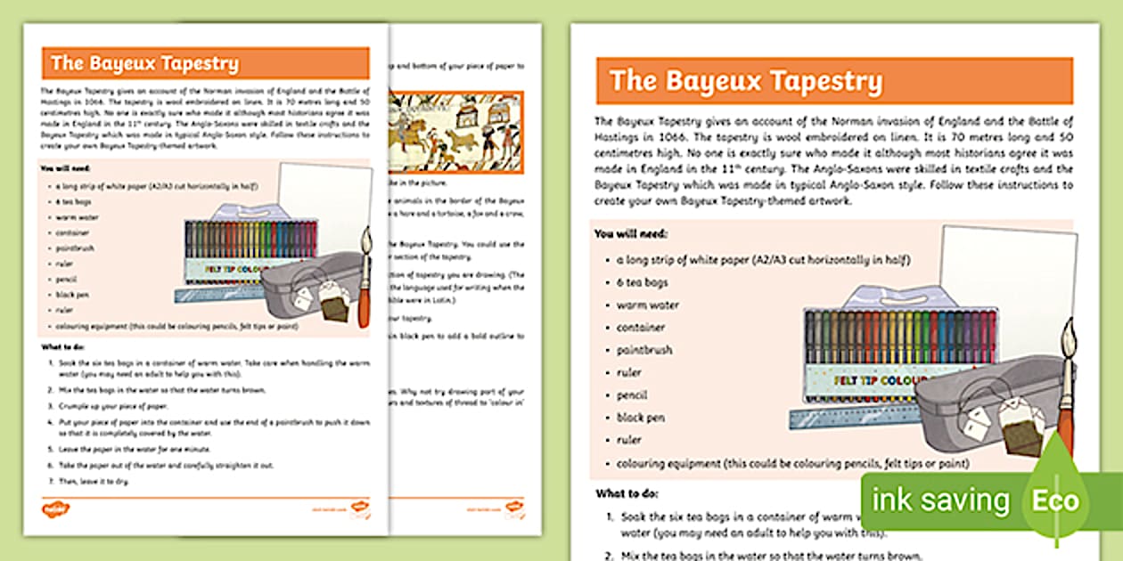 KS2 Bayeux Tapestry Art Activity (teacher made) - Twinkl