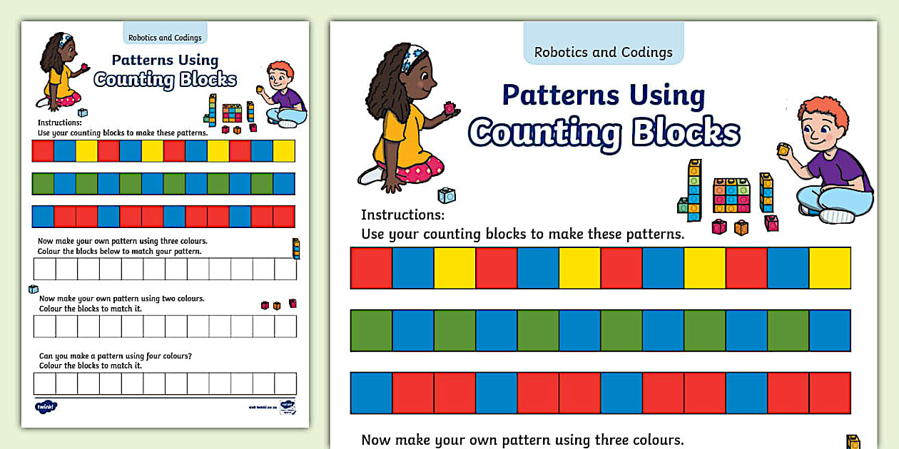 Coding And Robotics Pattern Recognition Patterns Using Counting Blocks