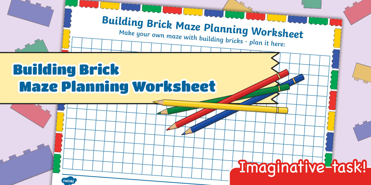 Building Brick Maze Planning Worksheet