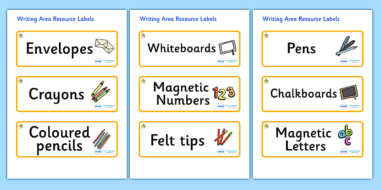 Angel Fish Themed Editable Writing Area Resource Labels