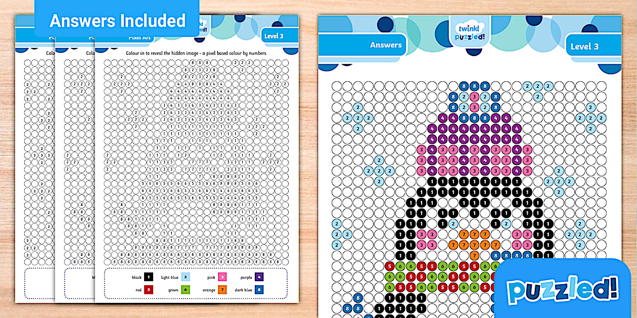 Winter Pixel Art Colouring Puzzle | Christmas Penguin