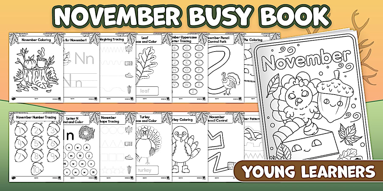 November Busy Book (teacher made) - Twinkl