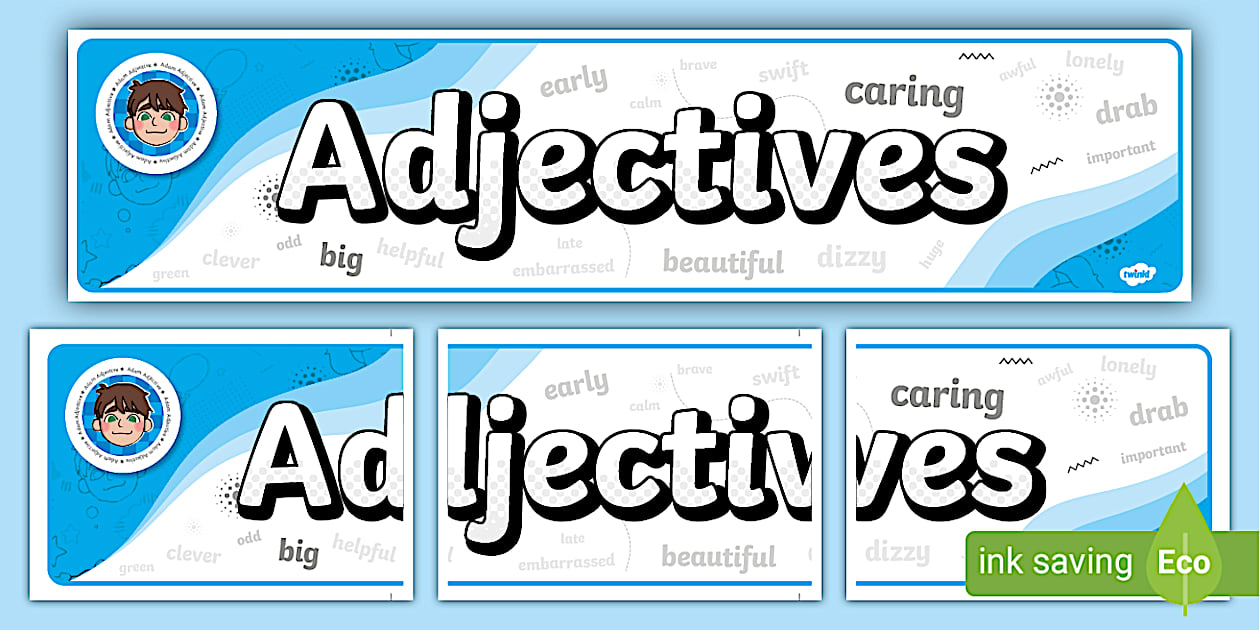 👉 Adjectives Display Banner