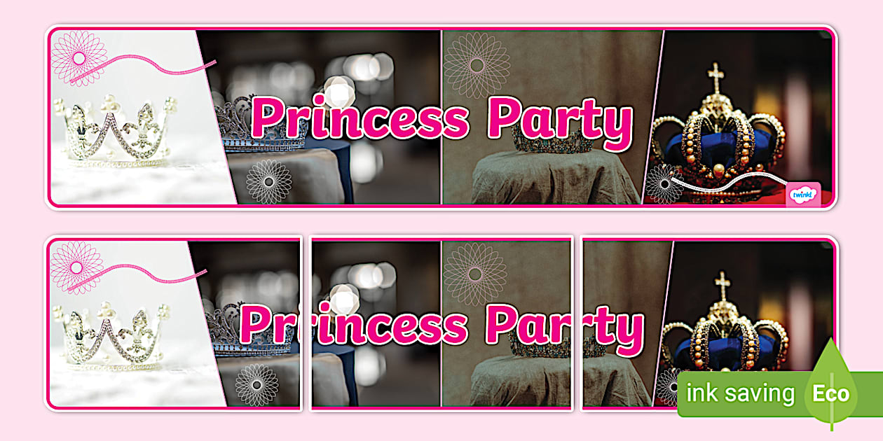 Princess Party Photo Display Banner (Teacher-Made) - Twinkl