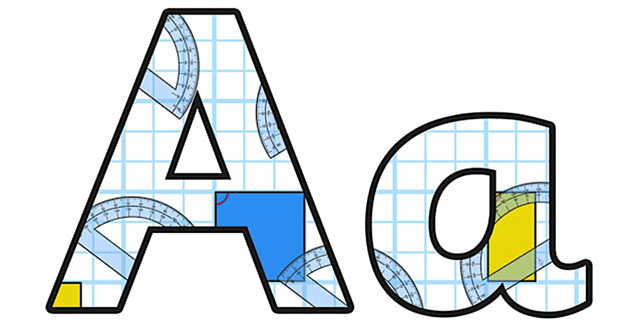 Cursive Geometry Small Lowercase Display Lettering - Twinkl