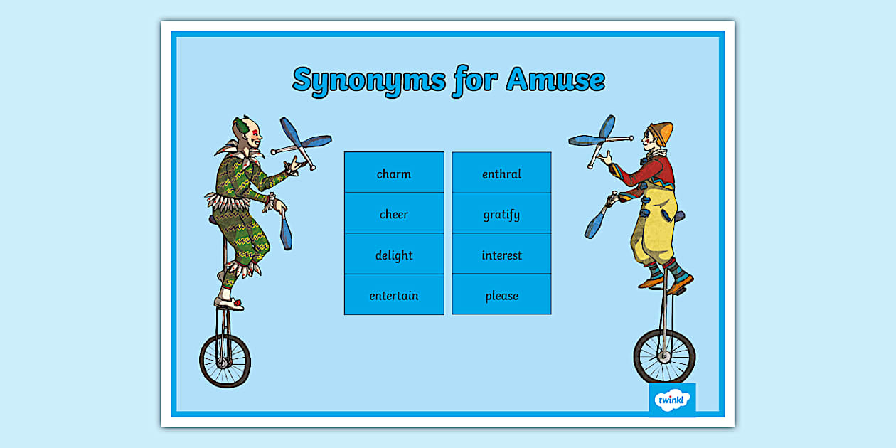 Amuse Synonym Word Mat (Teacher-Made) - Twinkl
