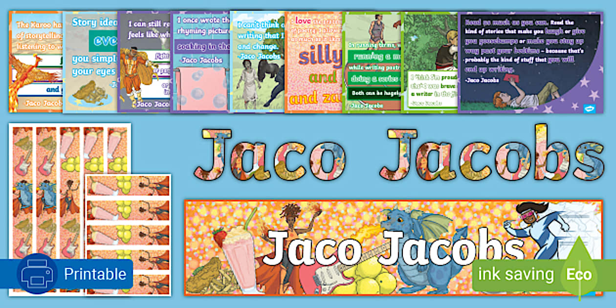 FREE! - Jaco Jacobs Display | Classroom Display Pack