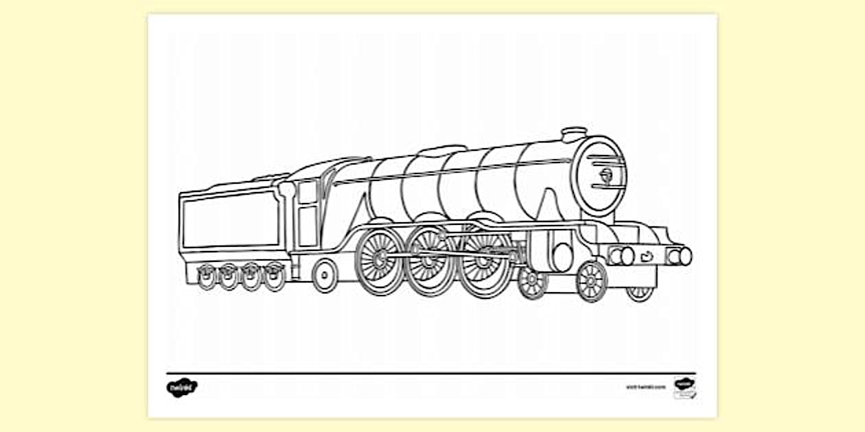 Big Engine Colouring | Colouring Sheets (teacher made)