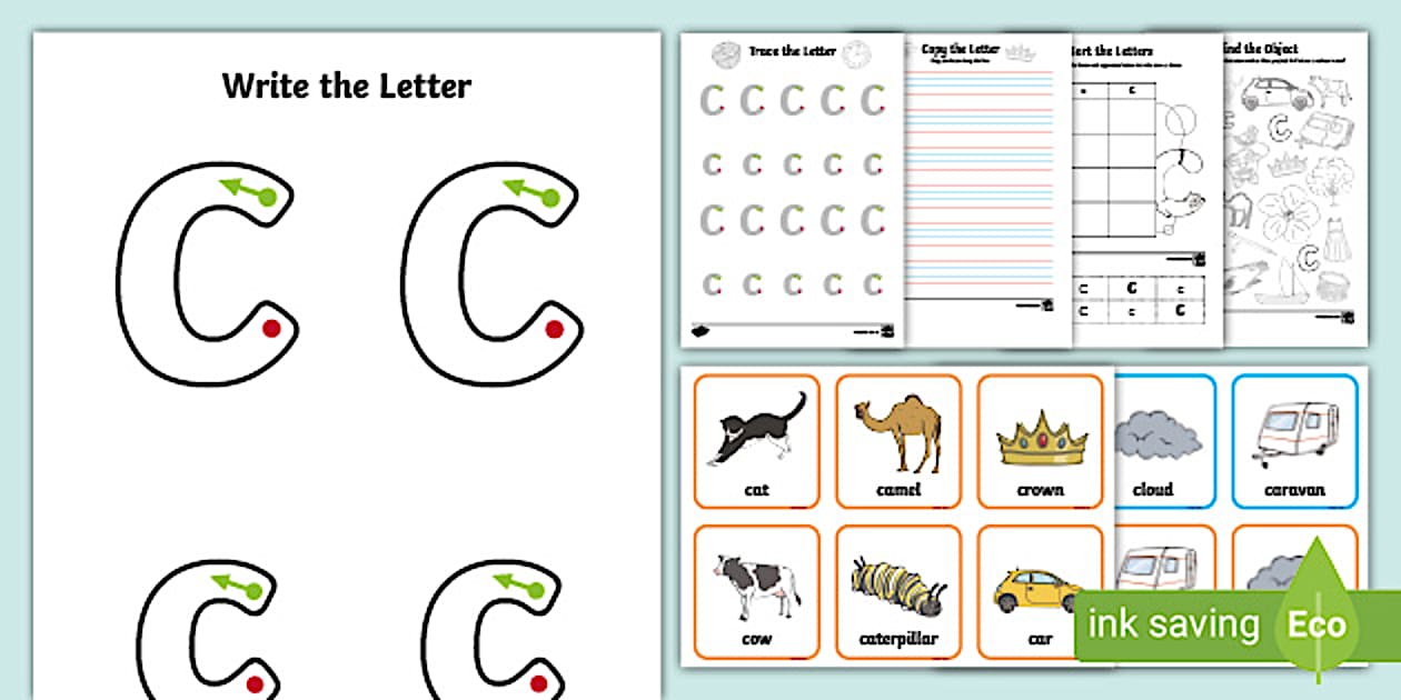 Letter C Handwriting Worksheets - F-2 - Handwriting Resource
