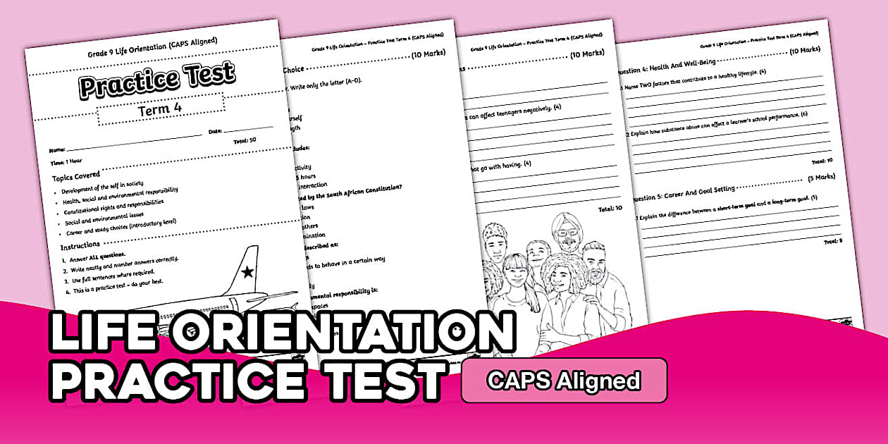Grade 9 - Life Orientation - Term 4 - Practice Test (CAPS Aligned)